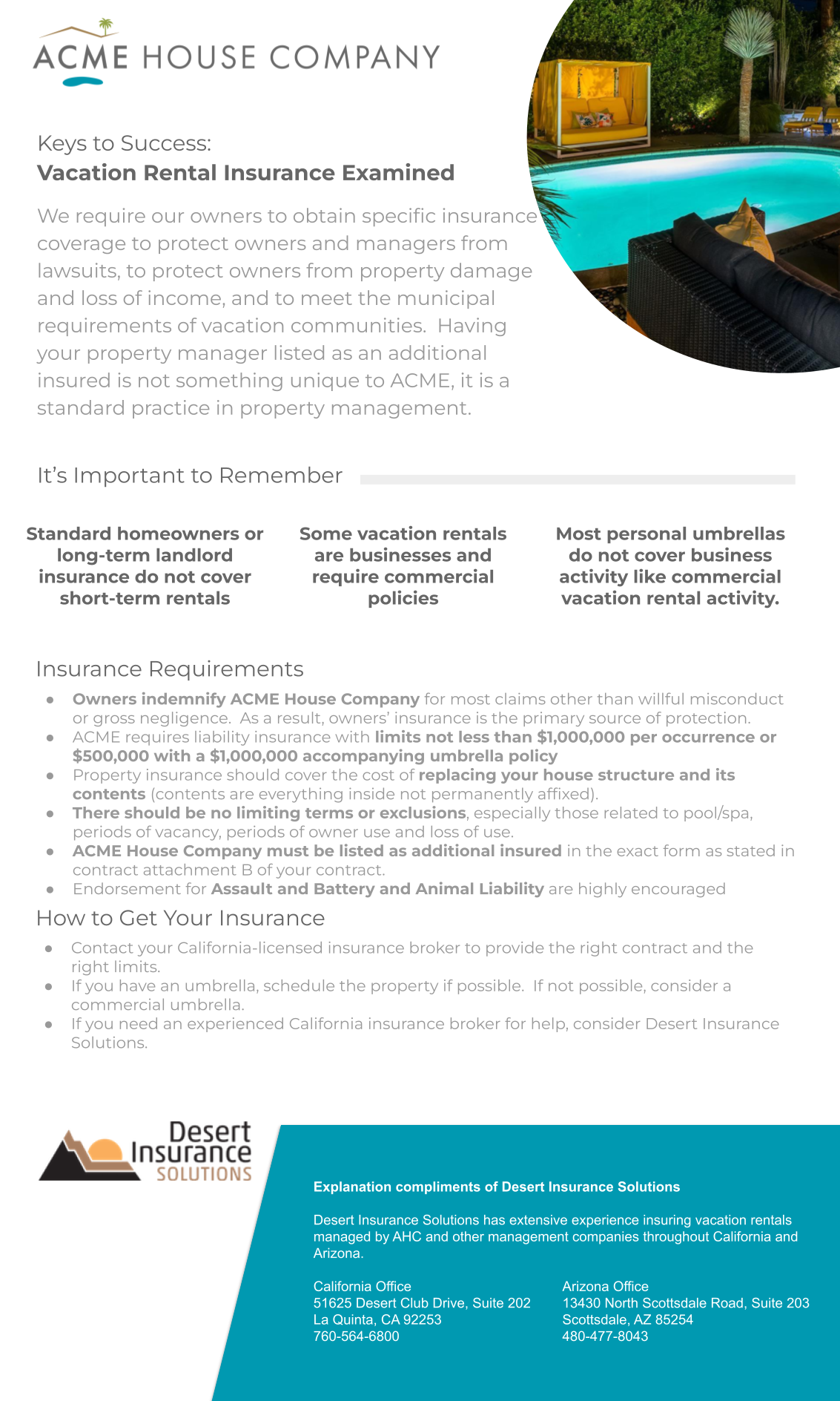 Vacation Rental Insurance Overview & Requirements